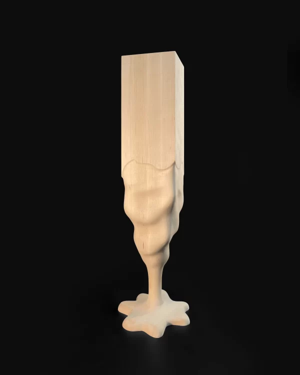 Unique Solid Wood Leg with Artistic Melted Design for FurnitureArt for ...